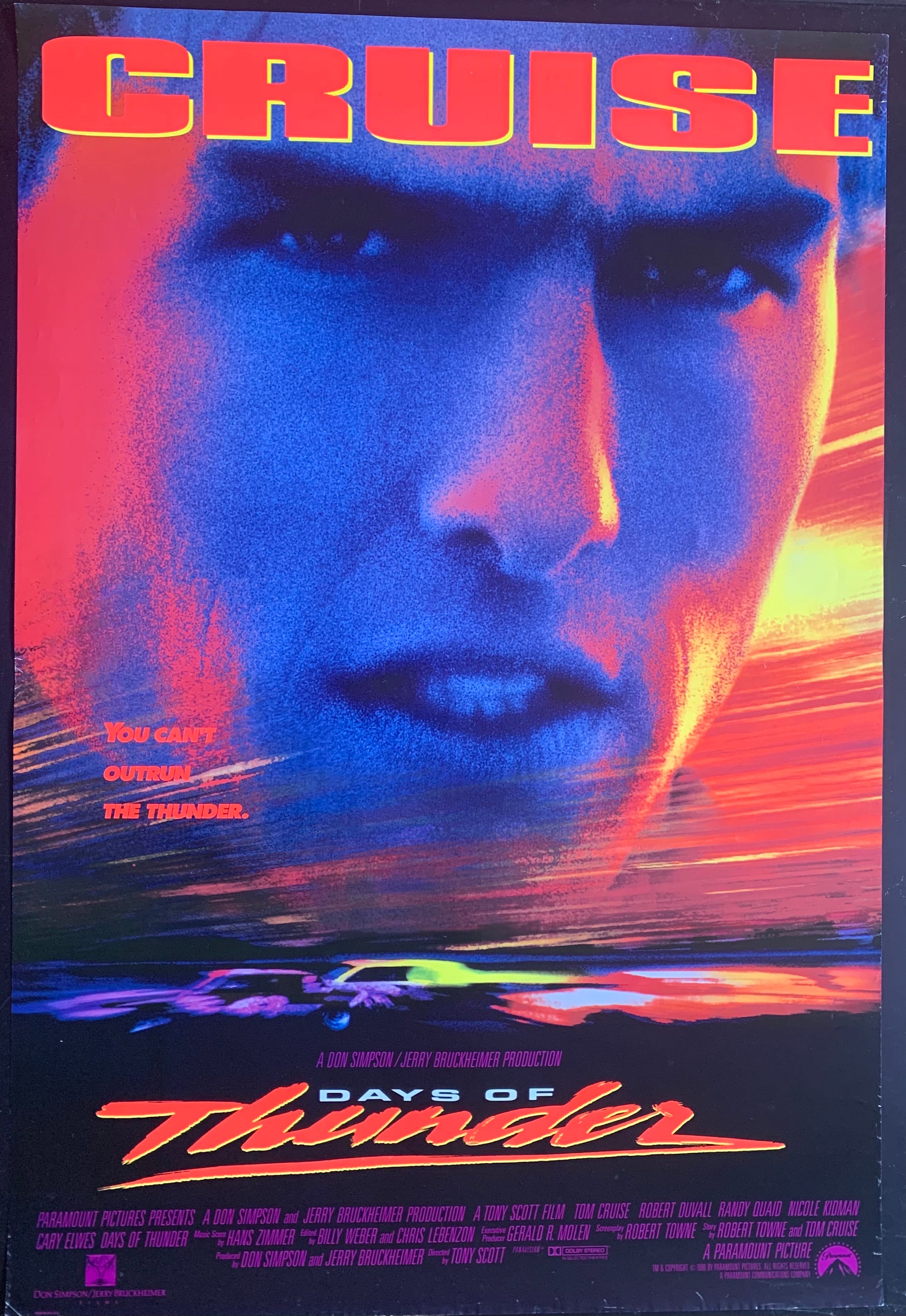 Days Of Thunder Poster