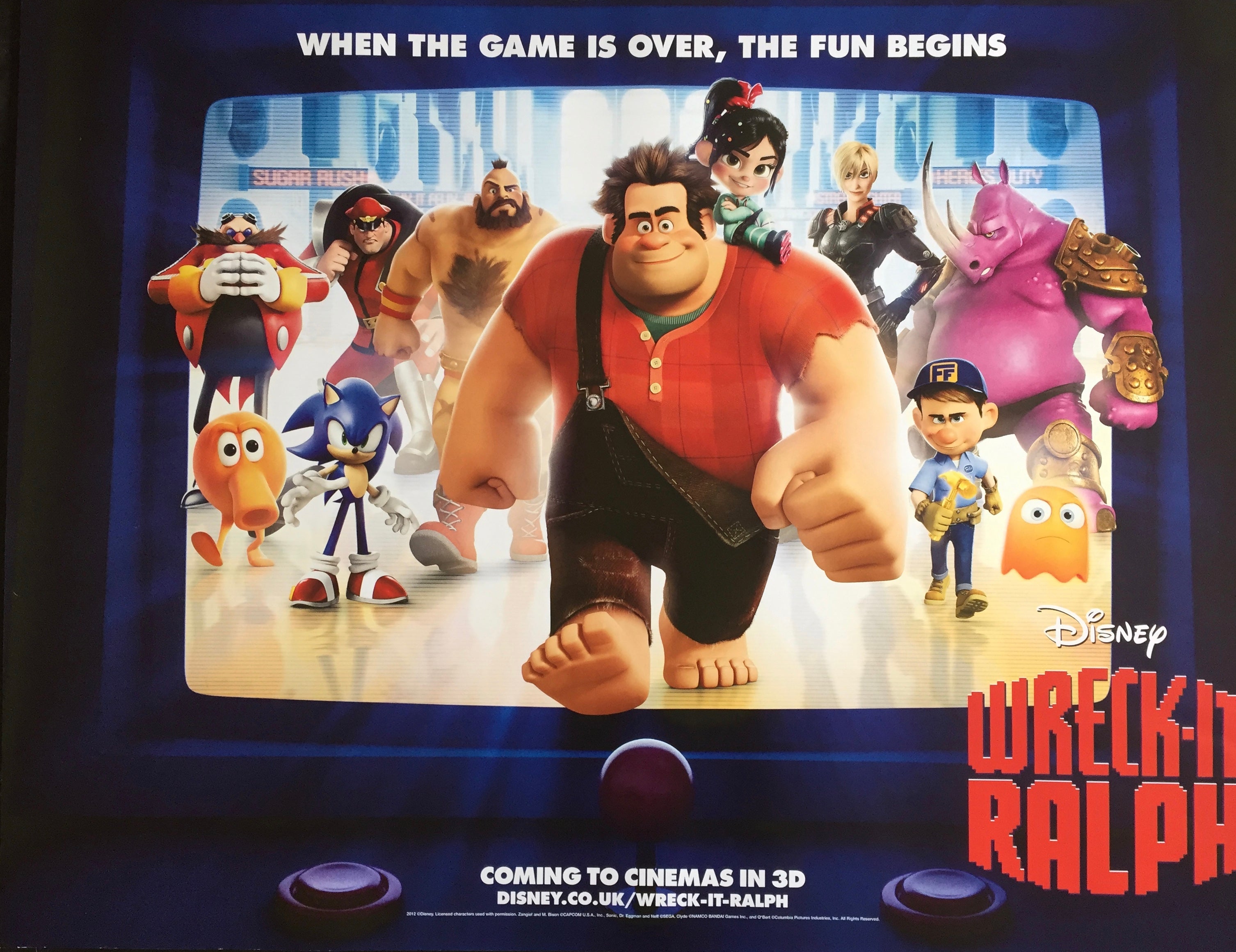 Wreck It Ralph Plakat Sonic Wreck It Ralph Ham Hands (Enchanted)